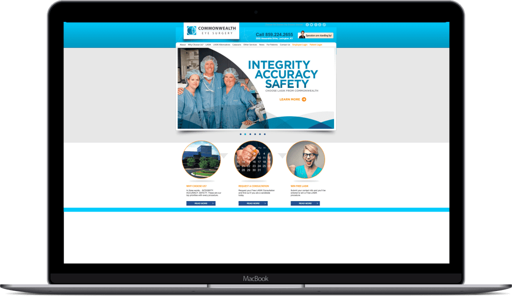 Commonwealth Eye Surgery | Healthcare Web Design Case Study